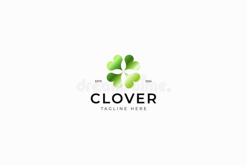 Modern Clover Logo with Fresh Luck and Established Heritage Stock ...