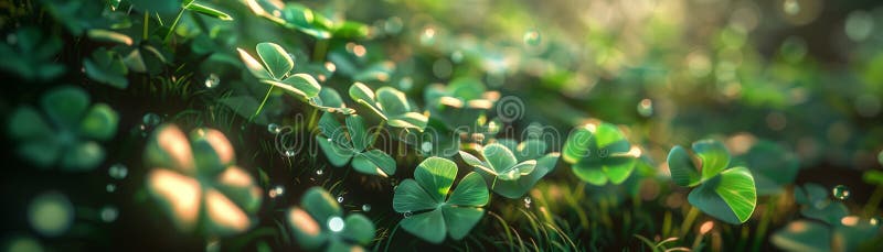 Clover Banner. AI Generated. Stock Illustration - Illustration of ...