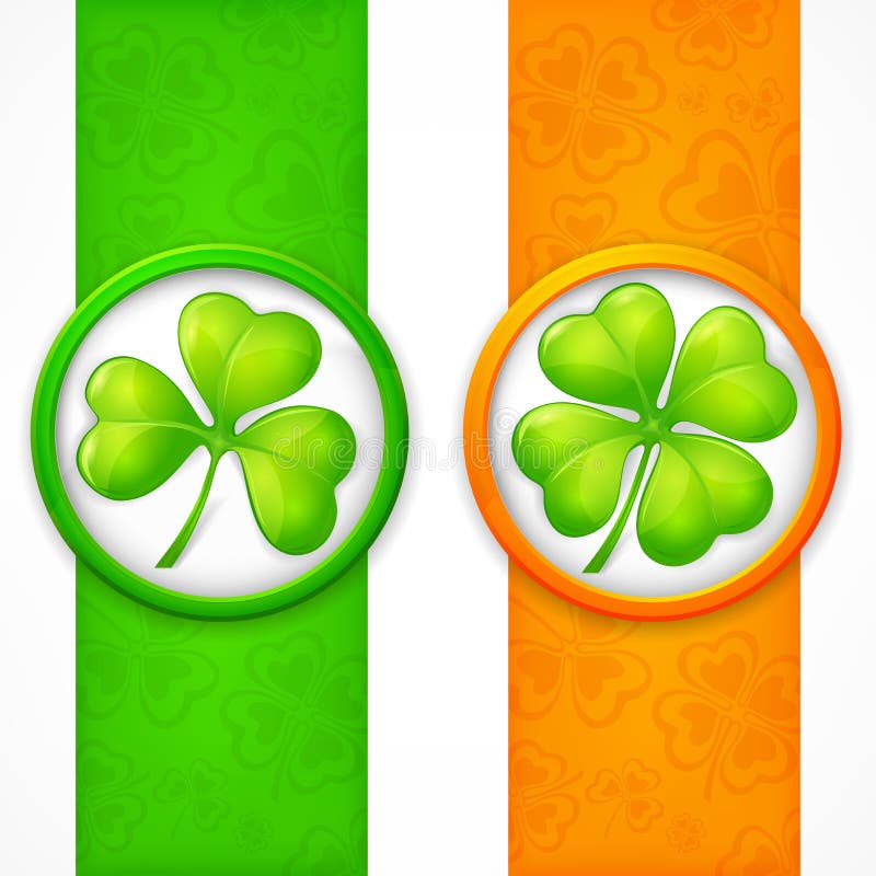 Clover banners stock vector. Illustration of leafed, ireland - 49115033