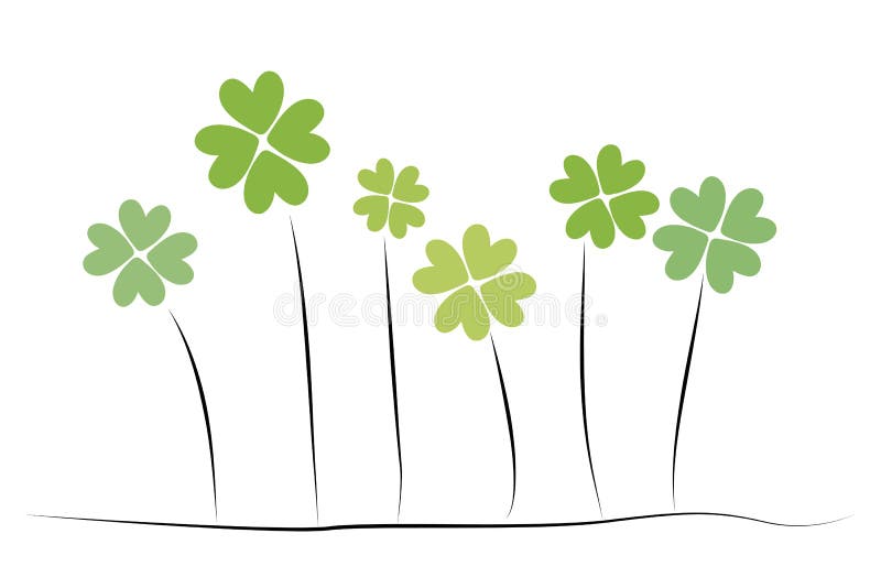 Clover border divider line stock vector. Illustration of design - 212672687