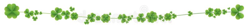 Clover border divider line stock vector. Illustration of holiday ...