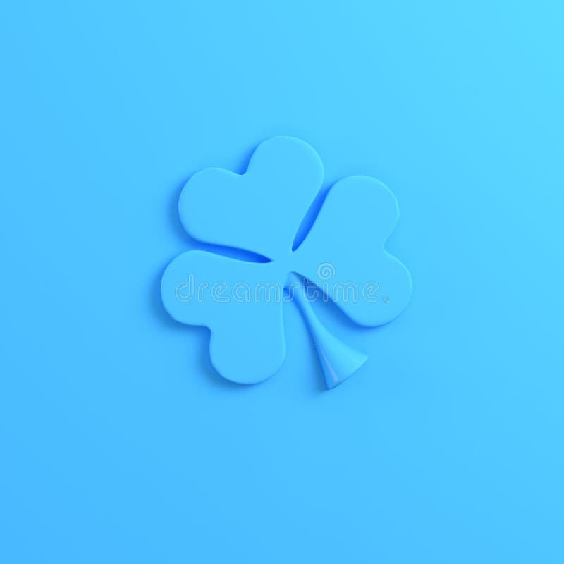 Clover On Bright Blue Background Stock Illustration - Illustration of ...