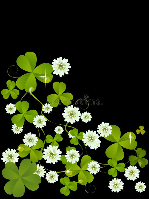 Clover card stock vector. Illustration of luck, flourishes - 17833732