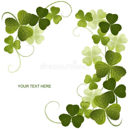 Clover corner frame stock illustration. Illustration of fresh - 29675194