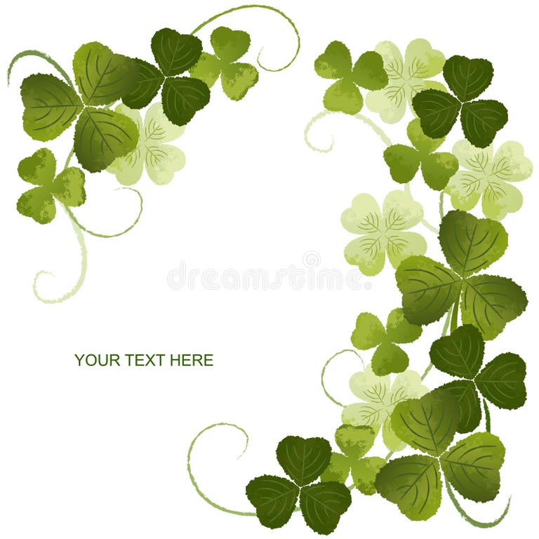 Clover corner frame stock illustration. Illustration of fresh - 29675194