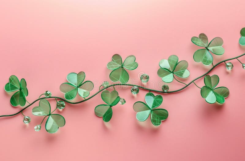 Clover and crystal harmony stock photo. Image of shamrock - 316343752