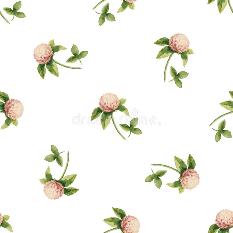 Clover flowers stock vector. Illustration of fabric, romantic - 49774565