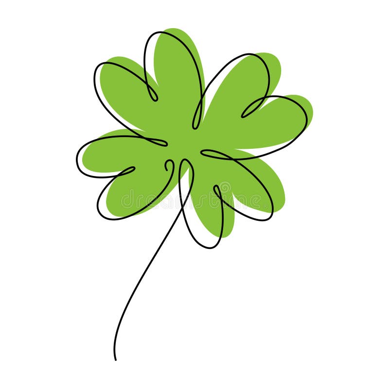 4 Leaf Clover Line Stock Illustrations – 237 4 Leaf Clover Line Stock ...