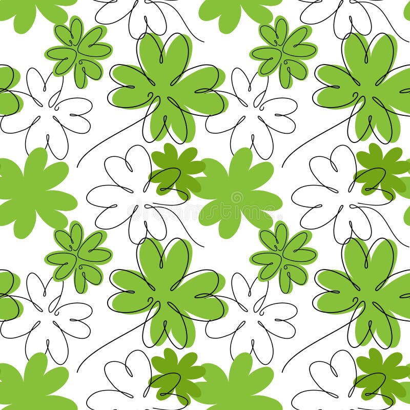 4 Leaf Clover Line Stock Illustrations – 236 4 Leaf Clover Line Stock ...