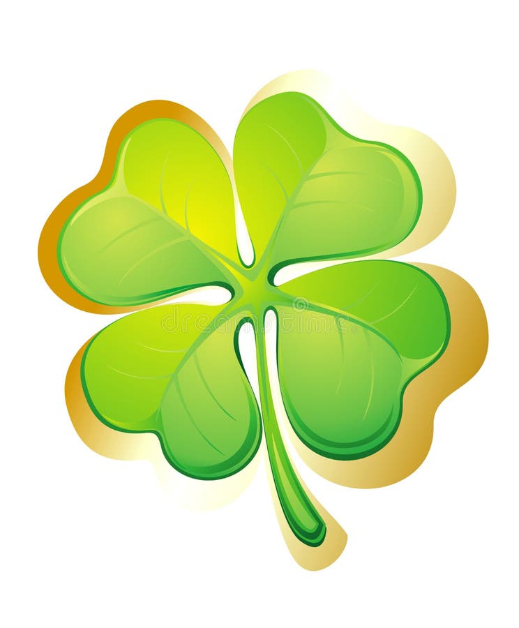 Irish Four Leaf Clover Clip Art