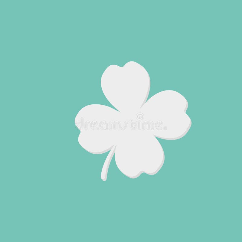 Clover with four leaves stock illustration. Illustration of clip ...