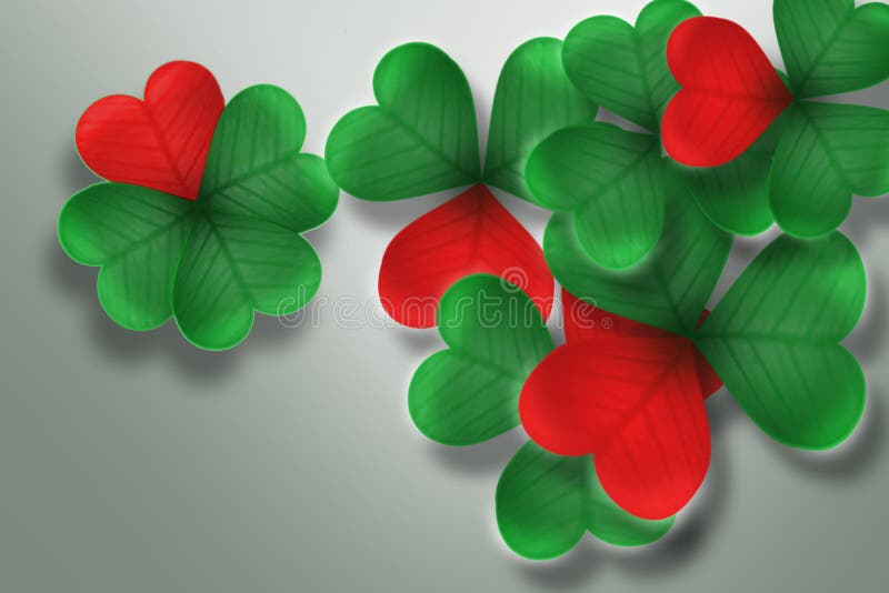 Clover - heart stock illustration. Illustration of fortune - 31564022