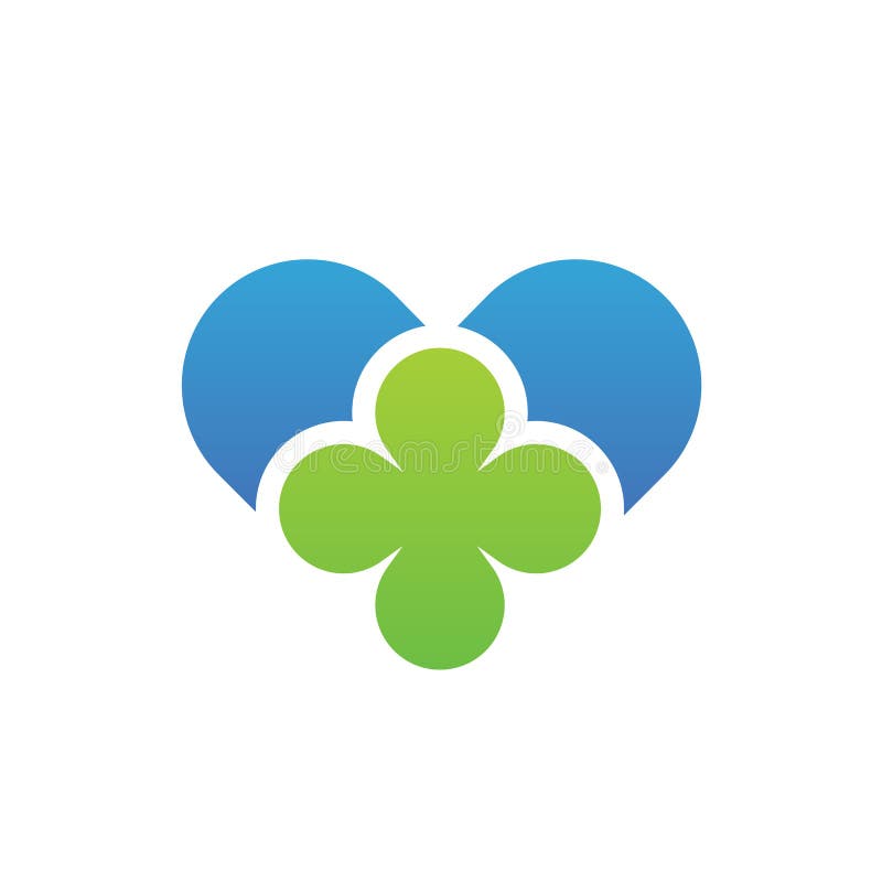 Clover Heart Logo Icon Design Template Elements - Vector Stock Vector ...