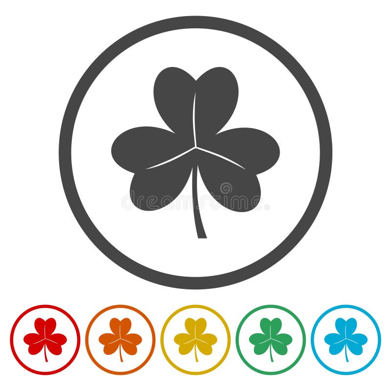Clover Icon. Clover Flat Symbol Stock Vector - Illustration of seal ...