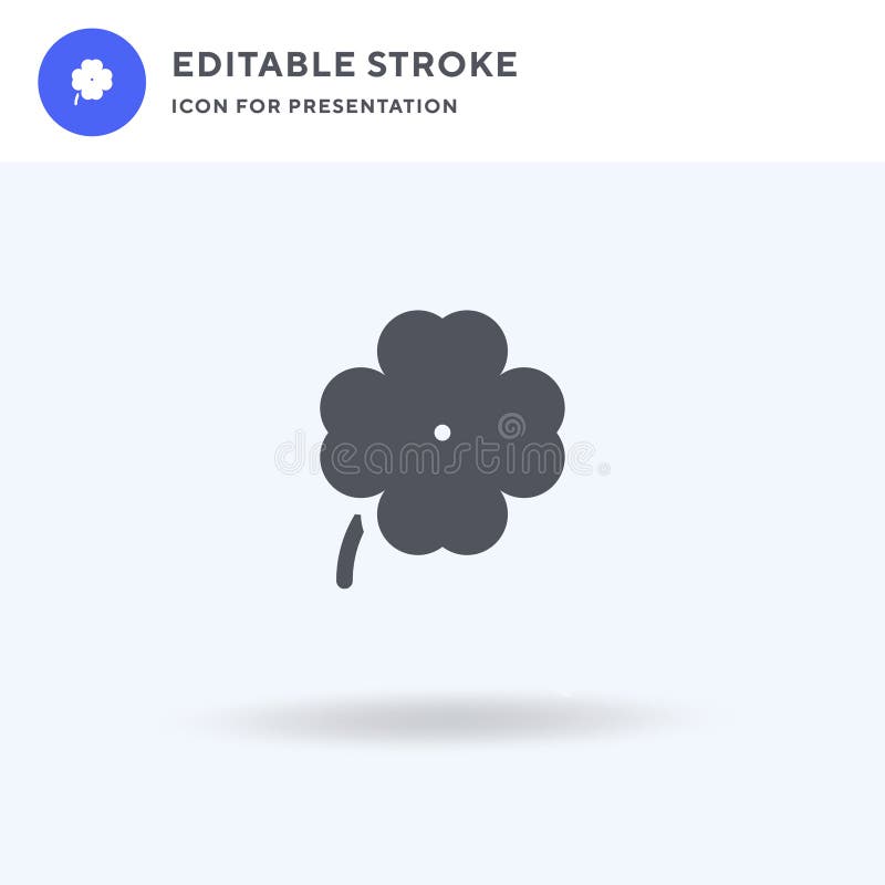 Clover Icon Vector, Filled Flat Sign, Solid Pictogram Isolated on White ...