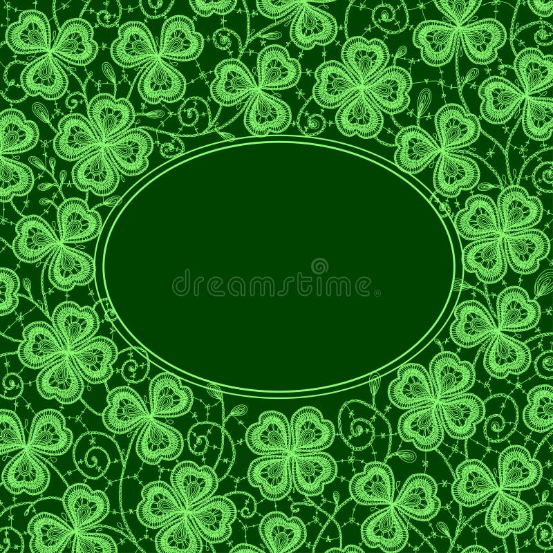 Clover lace frame. stock vector. Illustration of celtic - 54051549