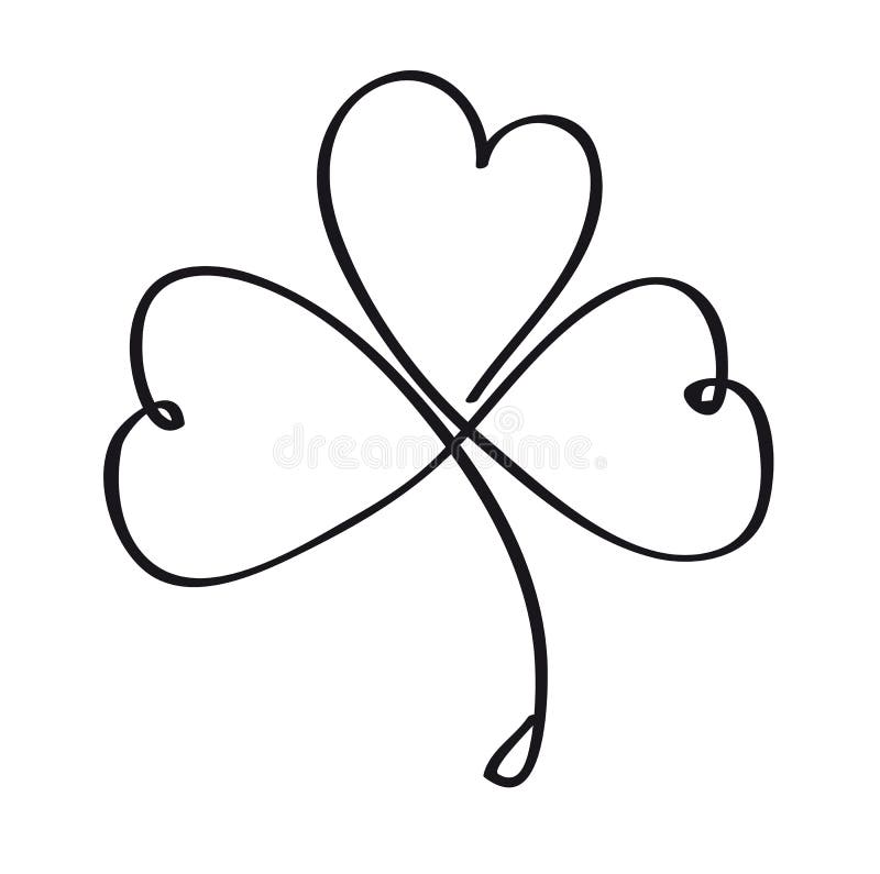 Continuous Single Shamrock Stock Illustrations – 44 Continuous Single ...