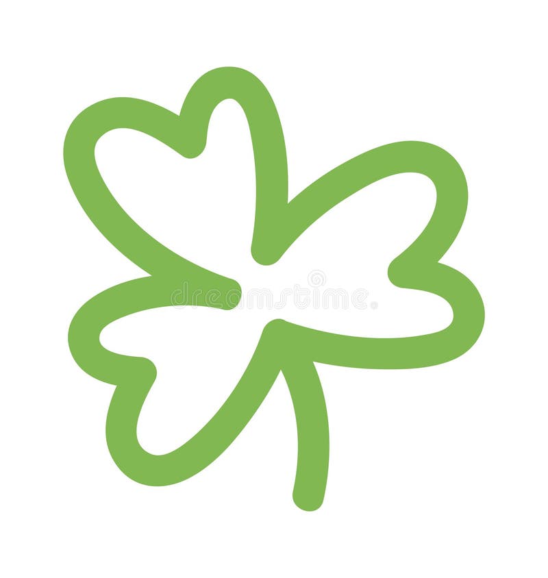 Clover Leaf Eco Plant Doodle Stock Vector - Illustration of leaf ...