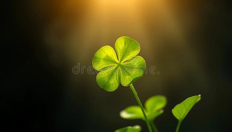 Clover Leaf. Green Irish Four Leaf Stock Illustration - Illustration of ...