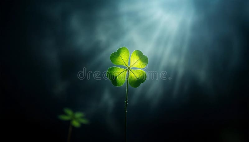 Clover Leaf. Green Irish Quatrefoil Stock Illustration - Illustration ...