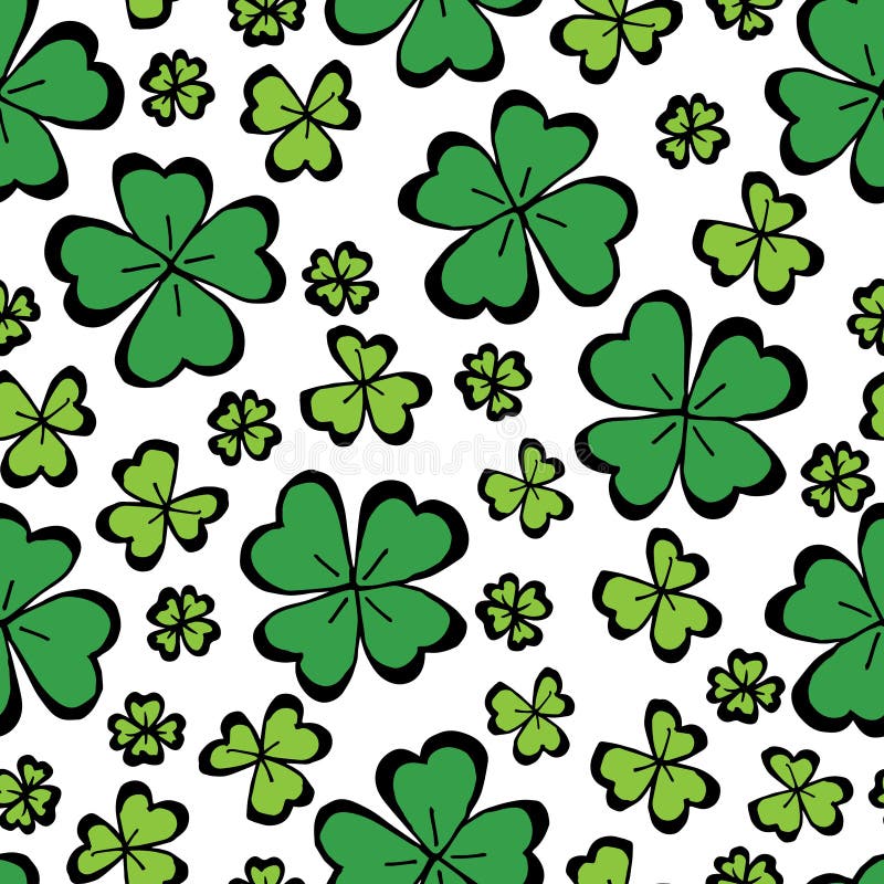 Clover Drawing Pattern Black White Stock Illustrations – 789 Clover ...