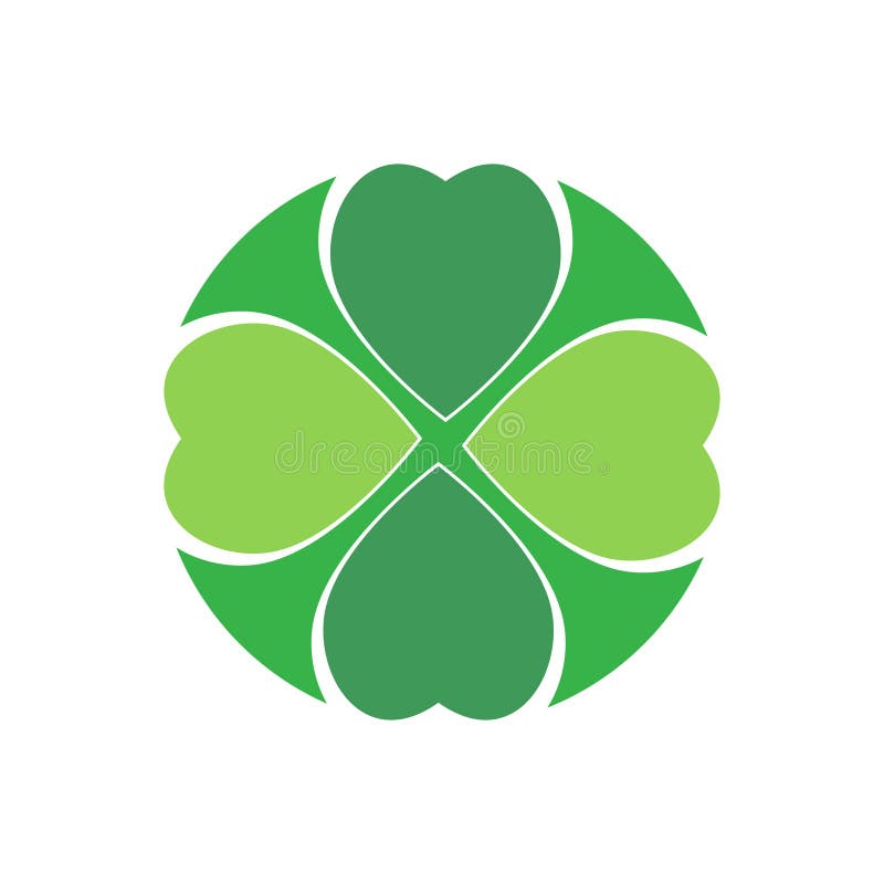 Clover Leaf Logo Illustration Vector Flat Design Stock Vector ...