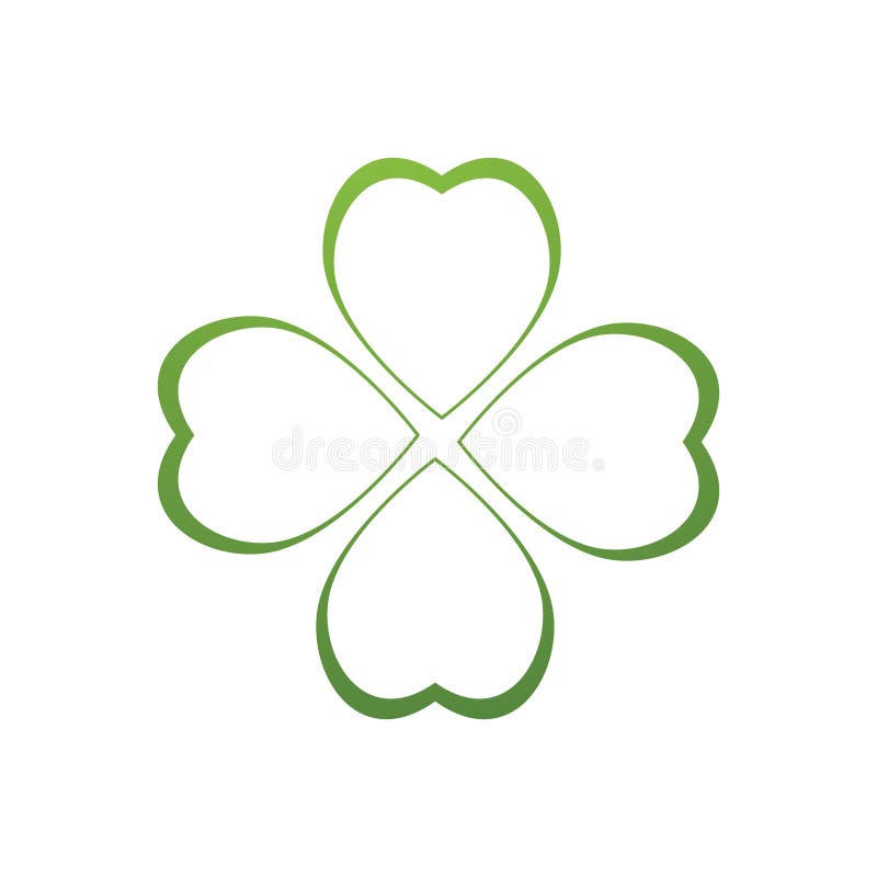 Clover Leaf Logo Illustration Vector Flat Design Stock Vector ...