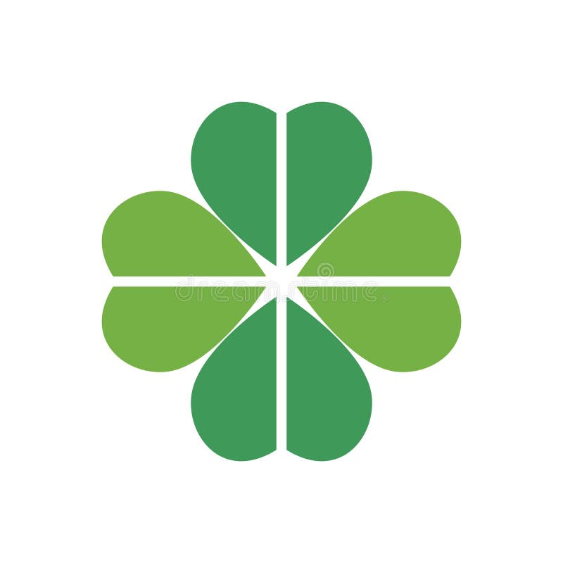 Clover Leaf Logo Illustration Vector Flat Design Stock Vector