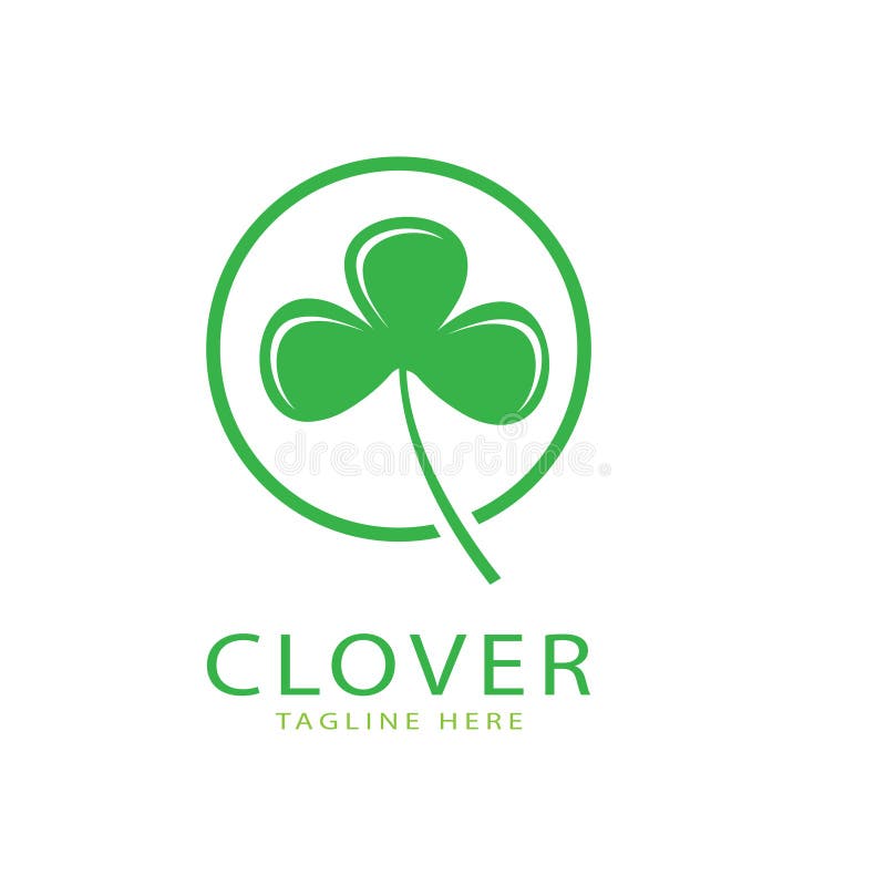 Clover Leaf Logo Illustration Vector Flat Design Stock Vector ...