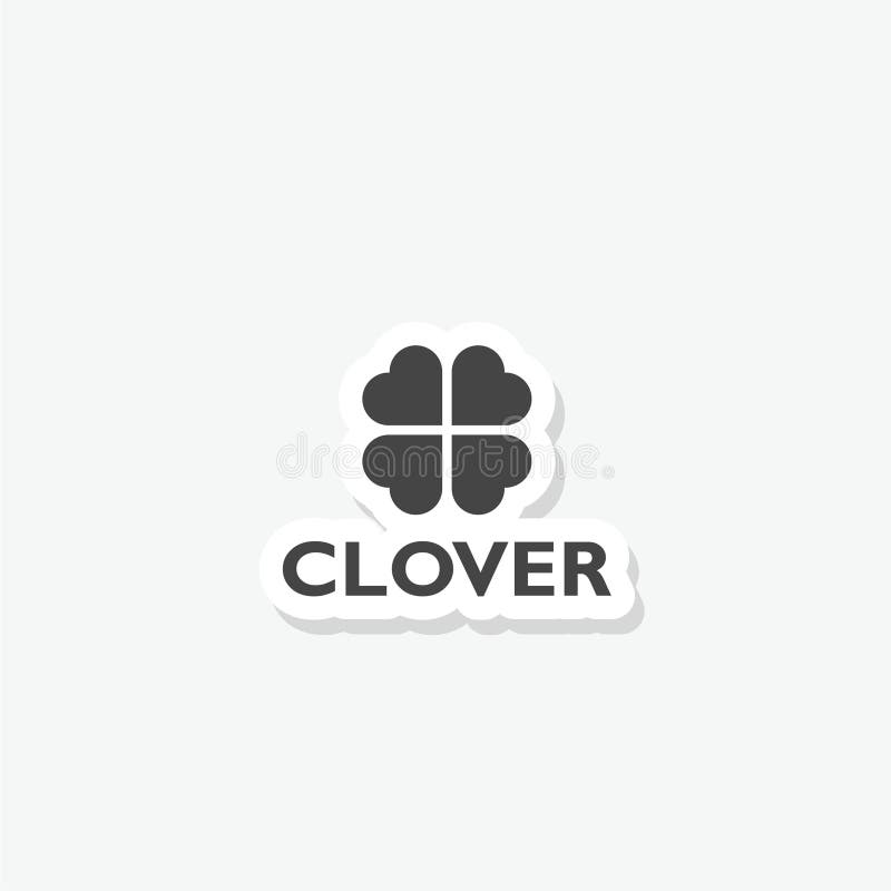 Clover Leaf Logo Sticker Icon Stock Vector - Illustration of simple ...