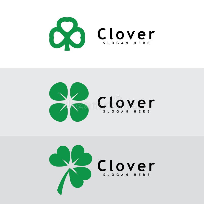 Clover Leaf Logo Template Design Stock Vector - Illustration of ...