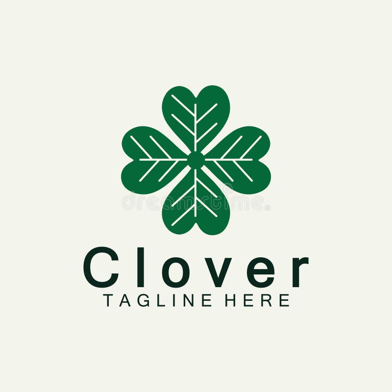 Clover Leaf Logo Template Design Stock Vector - Illustration of floral ...
