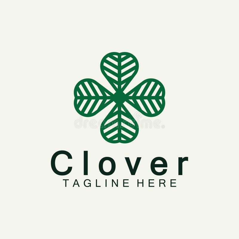 Clover Leaf Logo Template Design Stock Vector - Illustration of vector ...