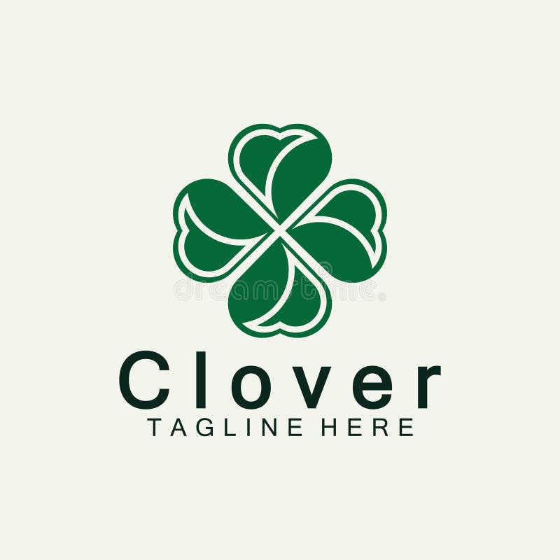 Clover Leaf Logo Template Design Stock Vector - Illustration of white ...