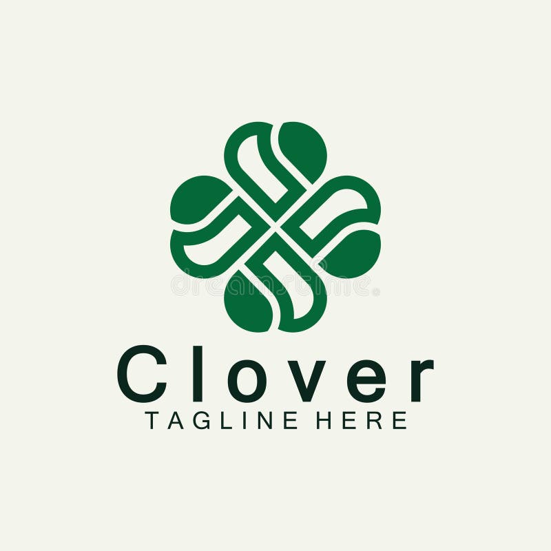 Clover Leaf Logo Template Design Stock Vector - Illustration of flower ...