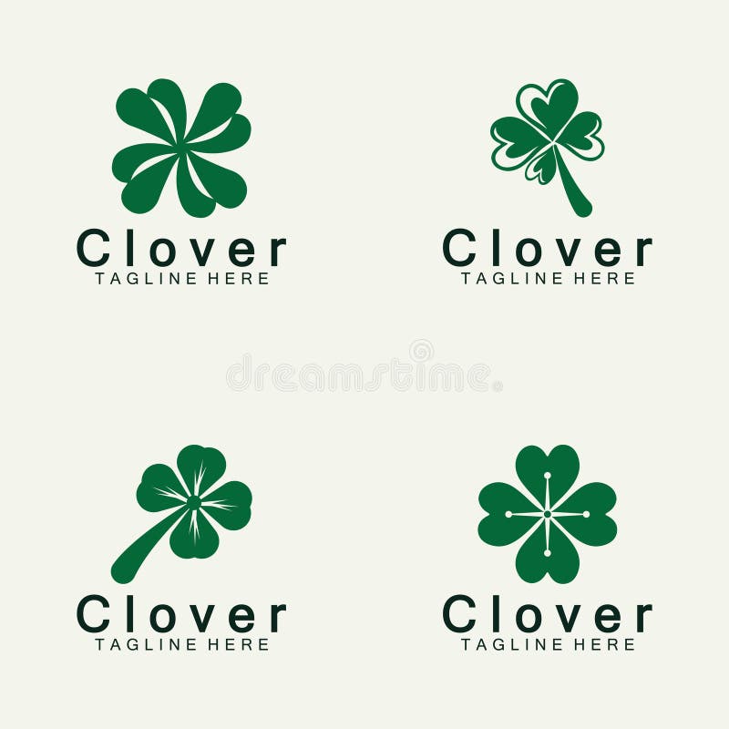Clover Leaf Logo Template Design Stock Vector - Illustration of flower ...
