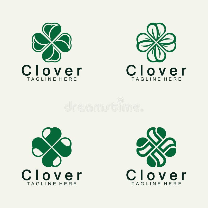 Clover Leaf Logo Template Design Stock Vector - Illustration of celtic ...
