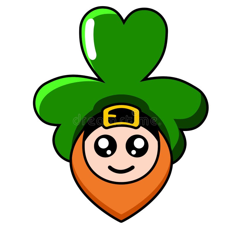 Clover Leaf Mascot with Face Stock Vector - Illustration of clover ...