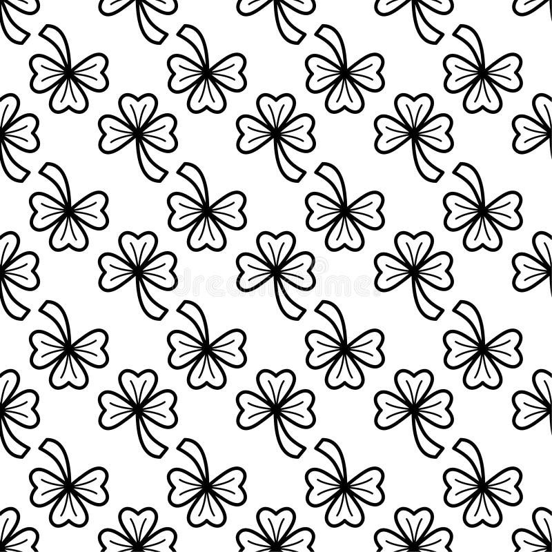 Clover Leaf Seamless Pattern Stock Vector - Illustration of saint ...