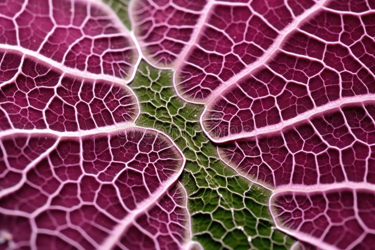 A Clover Leaf Under a Microscope, Showing Cellular Structure Stock ...