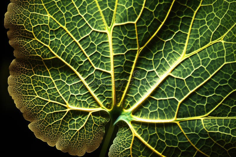 A Clover Leaf Under a Microscope, Showing Cellular Structure Stock ...