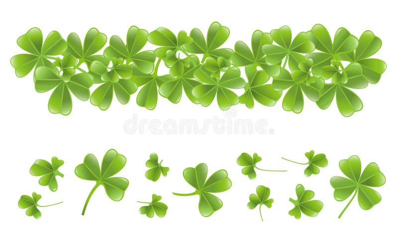 Clover leafs banner stock vector. Illustration of decor - 23214063