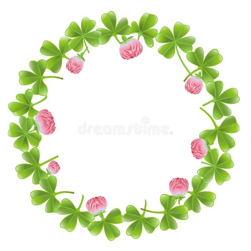 Clover leafs frame stock vector. Illustration of decor - 23214207