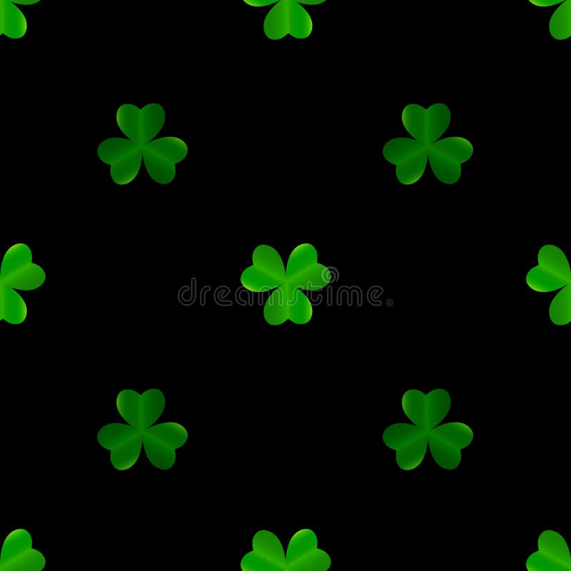 Clover Leaves Seamless Pattern Background Vector Illustration Stock ...