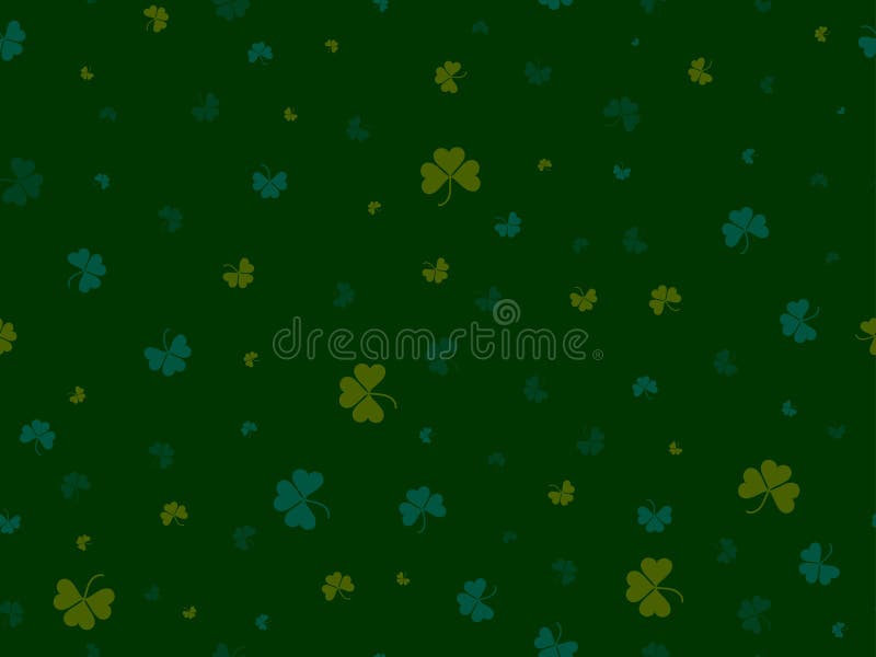 Clover Leaves Seamless Pattern Festive Background For Saint Patrick S