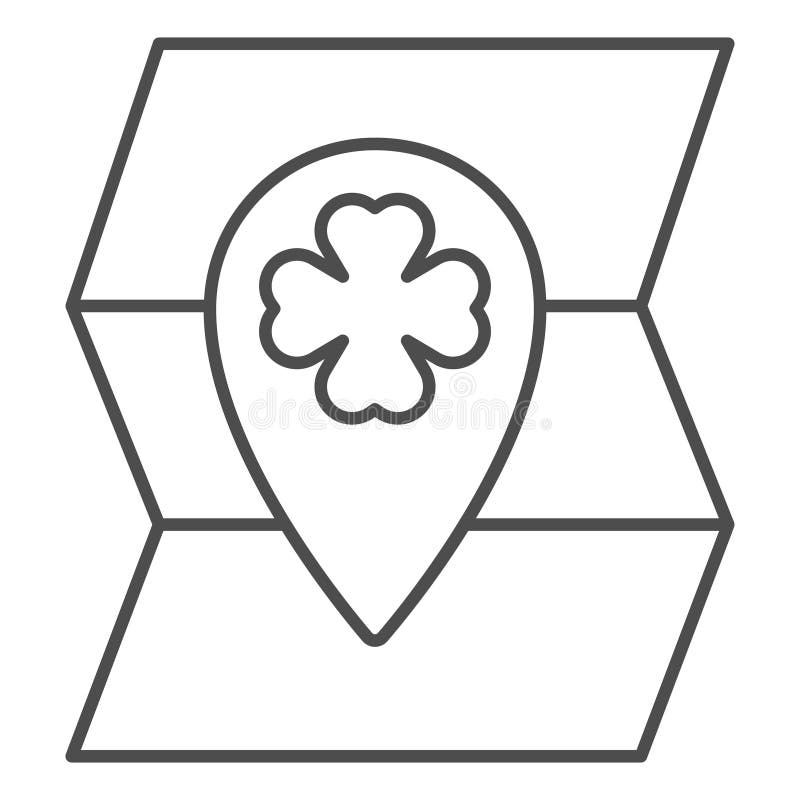 Clover Location Pin an Map Isometric Icon, Saint Patrick Day Concept ...
