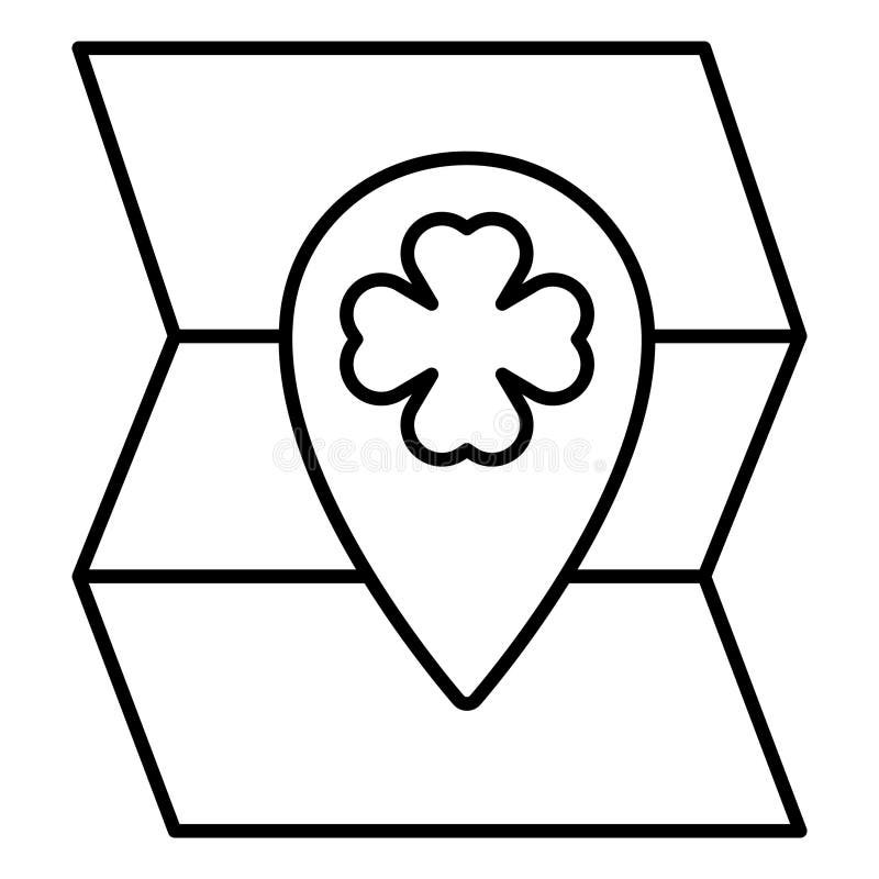 Clover Location Pin an Map Isometric Icon, Saint Patrick Day Concept ...