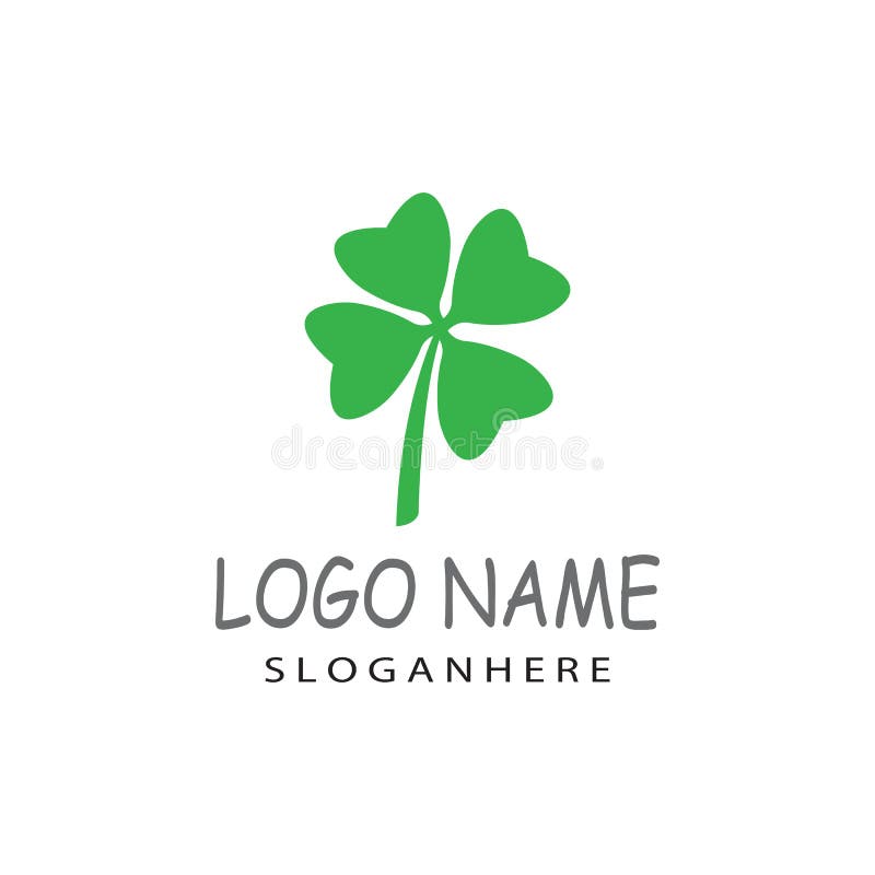 Clover Logo Template Vector Symbol Nature Stock Vector - Illustration ...