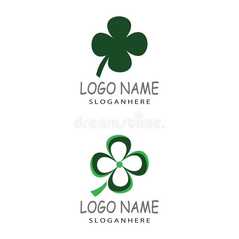 Clover Logo Template Vector Symbol Nature Stock Vector - Illustration ...