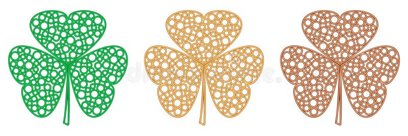Exclusive. the Clover Leaf is Stylized, Openwork with a 3D Effect ...